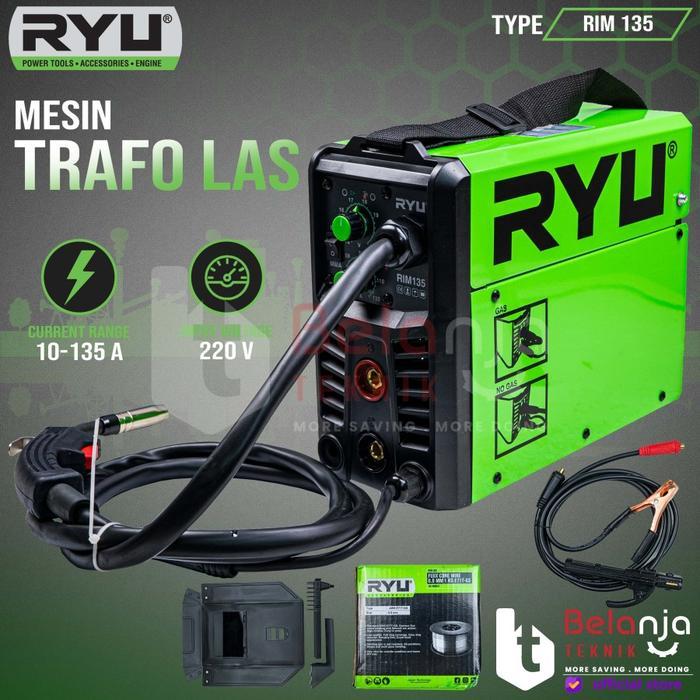 Jual RYU MESIN LAS INVERTER MIG MMA 135 A TRAVO TRAFO LAS TANPA GAS RIM ...