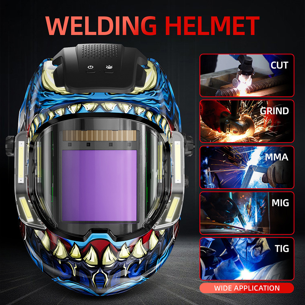 Jual ANDELI Auto Darkening Weg Helmet Panoramic 180° View True Color 4 ...