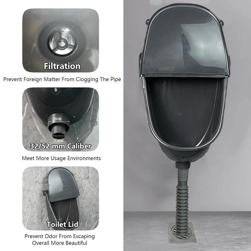 Jual Wall Urinal With Lid Wall Mounted Commercial Urinal With Cover ...