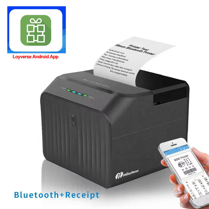 Jual Desktop 58mm Thermal Receipt Printer Bluetooth/USB Bill Ticket POS ...