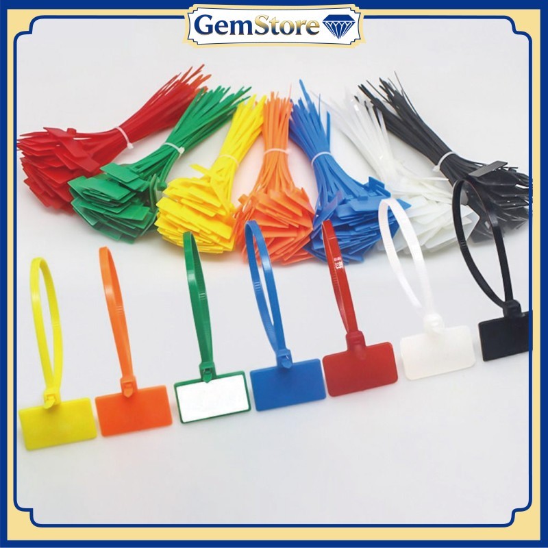 Jual Kabel Ties Label Marker 100PCS/Set Nama Tag Nylon Self-Locking ...