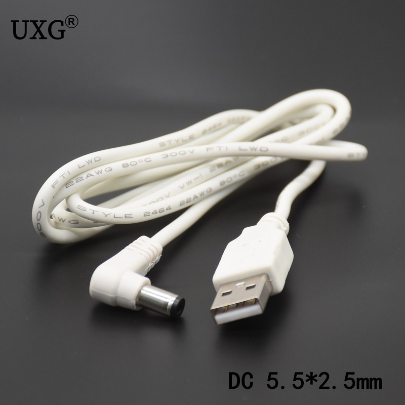 Jual 2M 1M DC Power Plug USB Convert To 5.5*2.5mm/DC 5.5x2.5 White ...