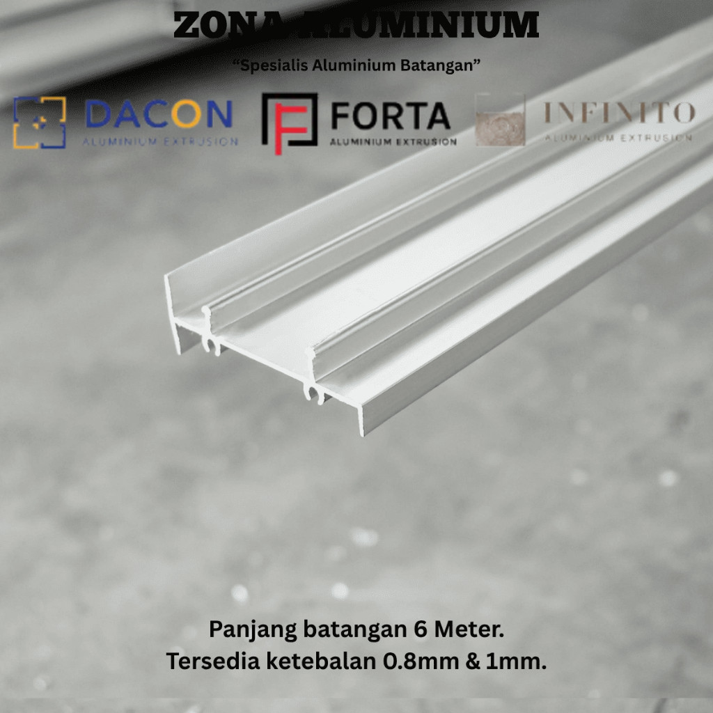 Jual DACON FORTA INFINITO Aluminium Batangan 0668 Rel Bawah untuk ...