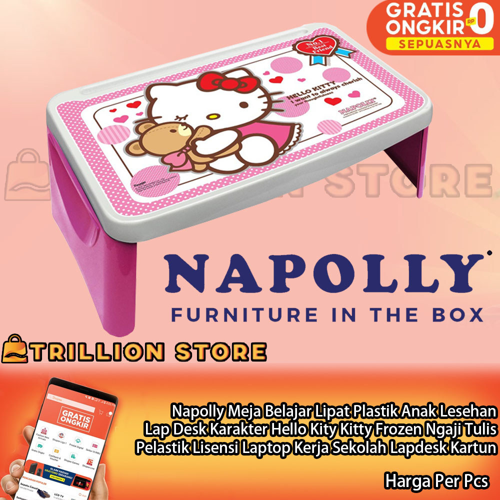 Jual Napolly Meja Belajar Anak Lesehan Lipat Plastik Lap Desk Karakter ...