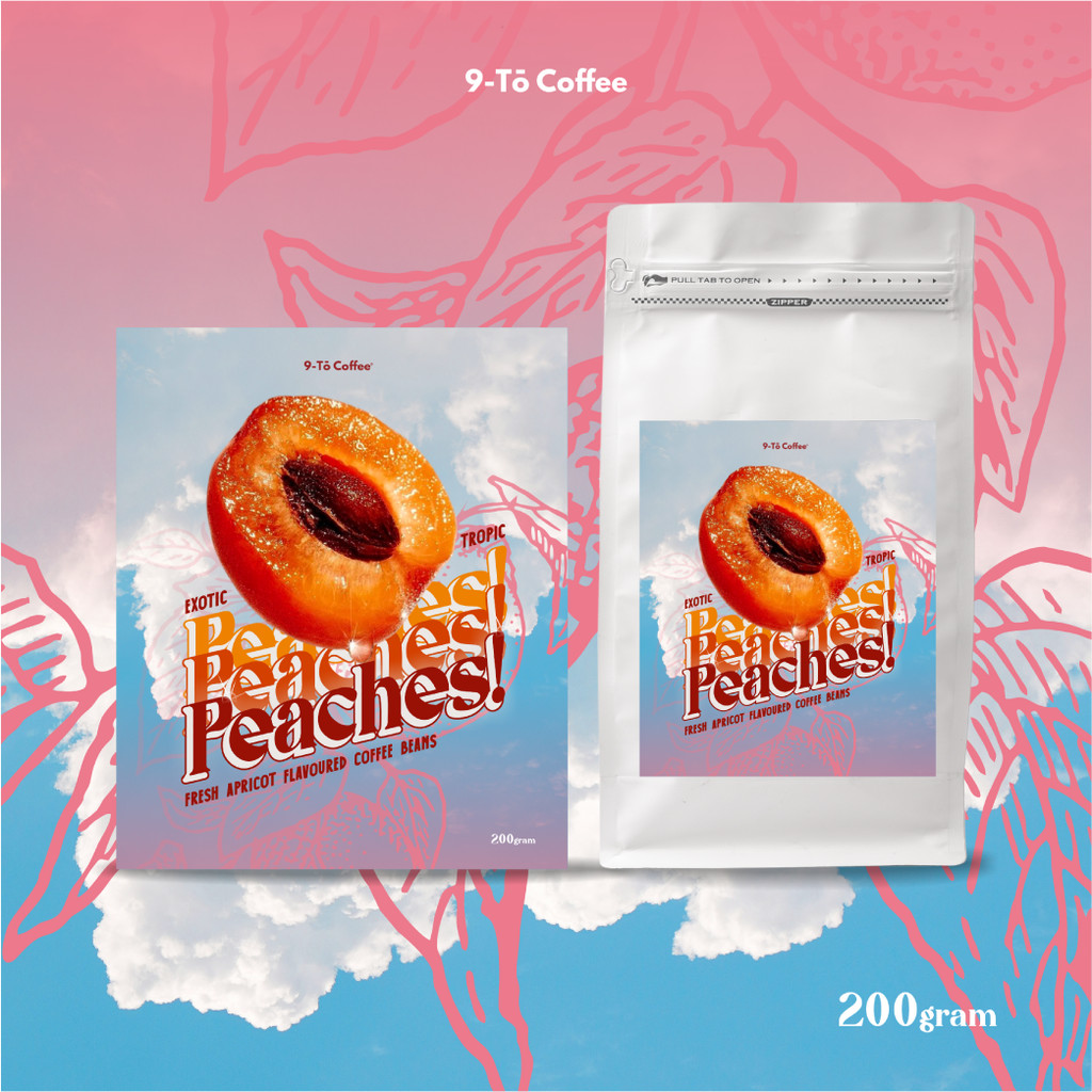 Jual 9-To Coffee Peach Apricot Coffee 100% Arabika 200gr Biji Kopi ...