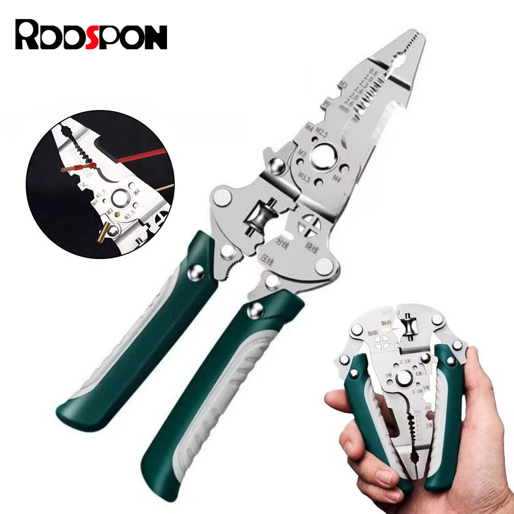 Jual 1Pcs Multifunctional Foldable Wire Stripper Crimper Cable Cutter ...