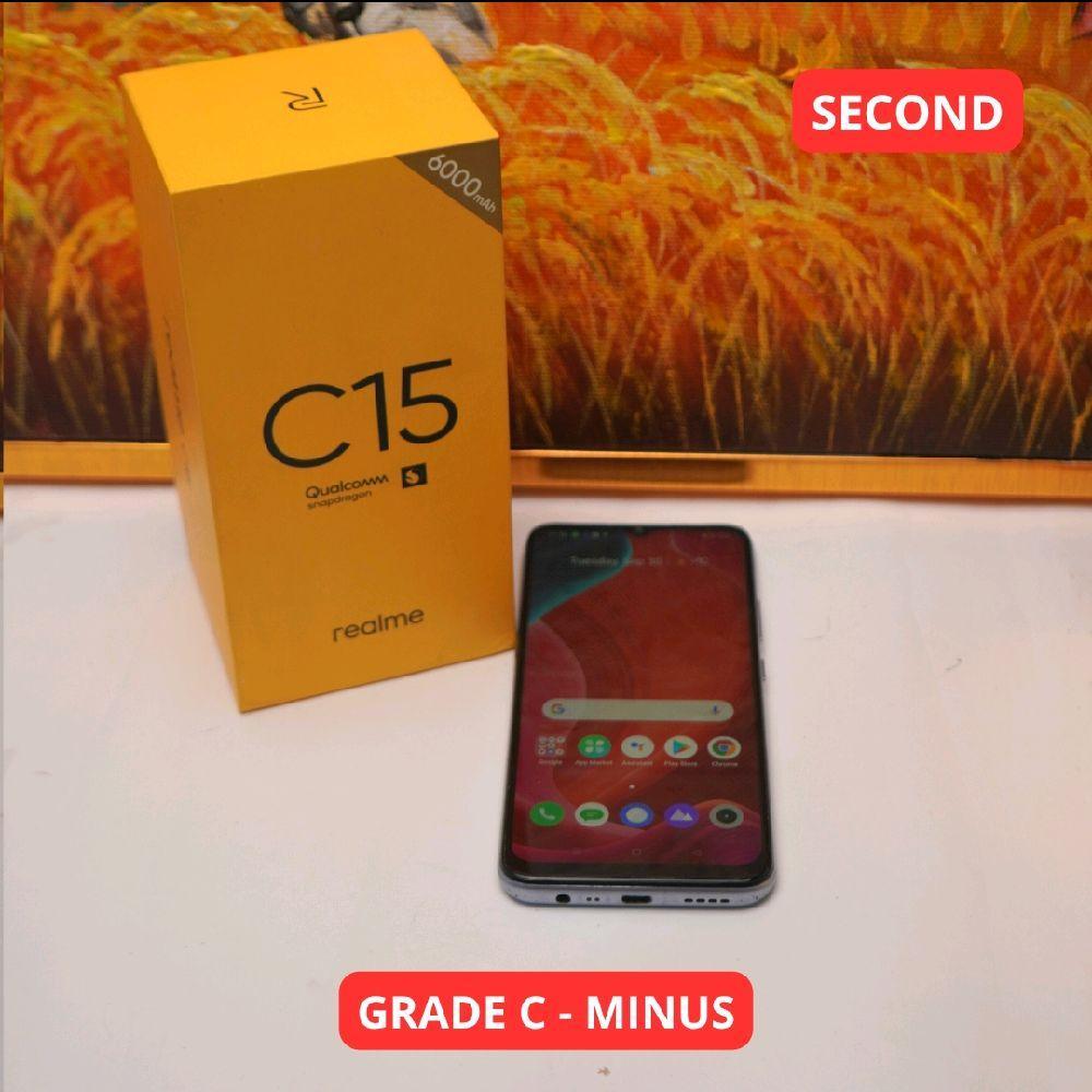 Jual REALME C15 4/64 GB GRADE C - MINUS HP SECOND ORIGINAL SINAR ...