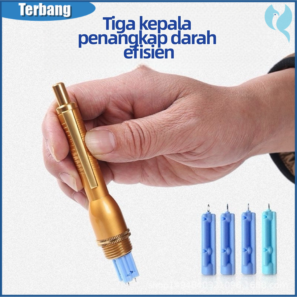 Jual Pen Bekam Isi 3 Jarum / Lancing Device Isi 3 Gold | Shopee Indonesia