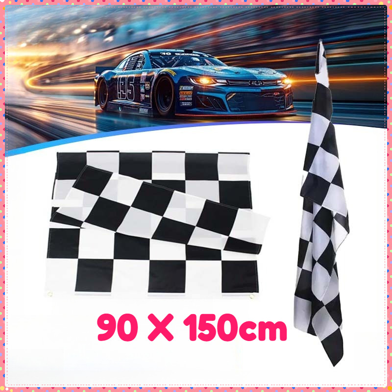 Jual 90X150CM Bendera Start Bendera Finish Hitam Putih / Bendera Pola ...