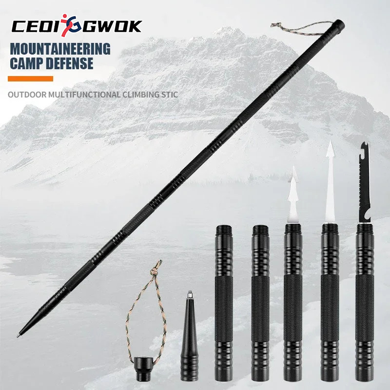 Jual CEOI GWOK Outdoor Hiking Stick Enthusiasts Aluminum Alloy Multi ...