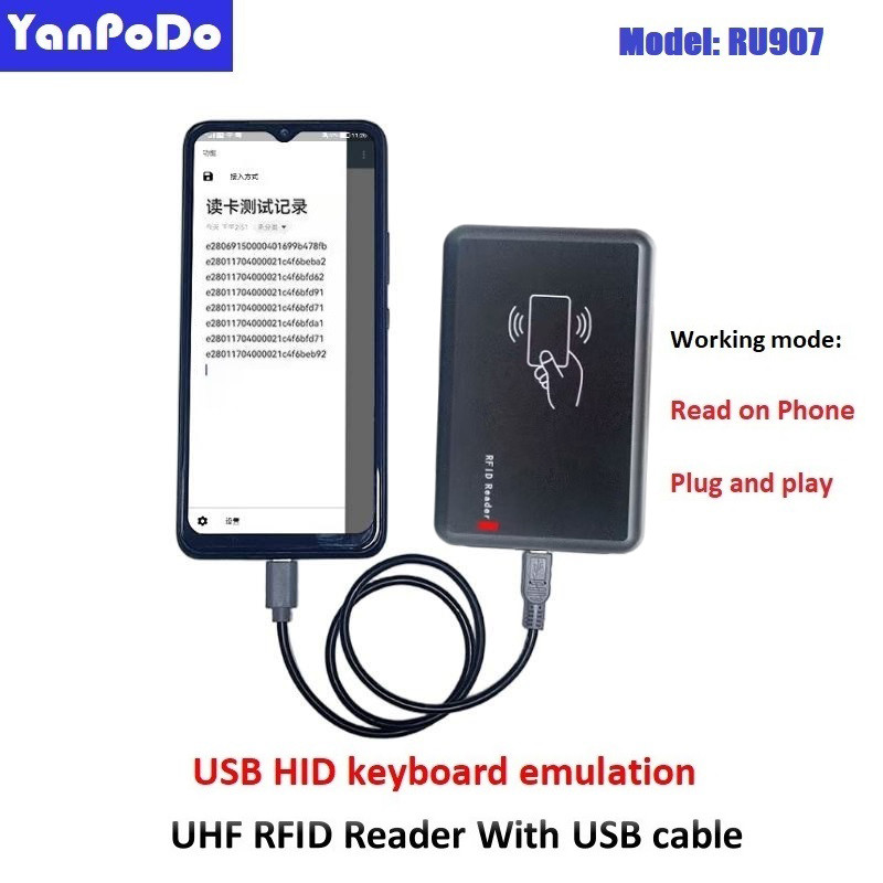 Jual Yanpodo 860Mhz~960Mhz Plug and Play UHF RFID Reader OTG HID ...