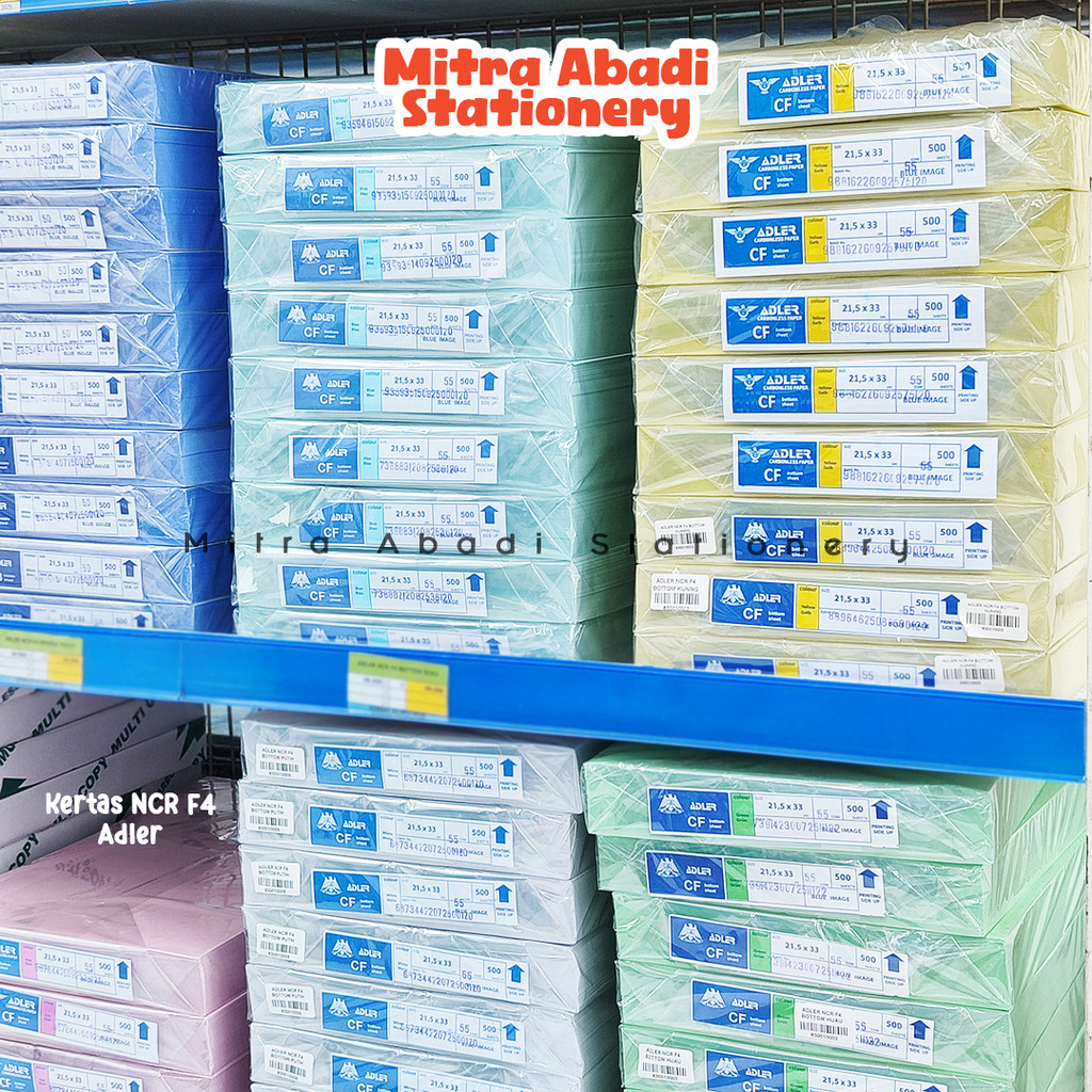 Jual (1 RIM) KERTAS NCR F4 ADLER / TOP MIDDLE BOTTOM PUTIH PINK KUNING ...