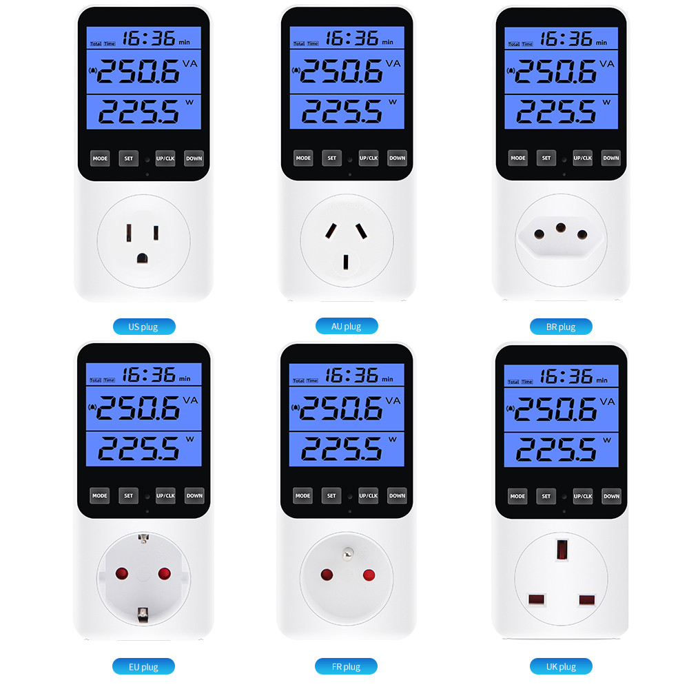 Jual gital Wattmeter AC Power Meter Socket Analyzer 220V EU Plug Energy ...