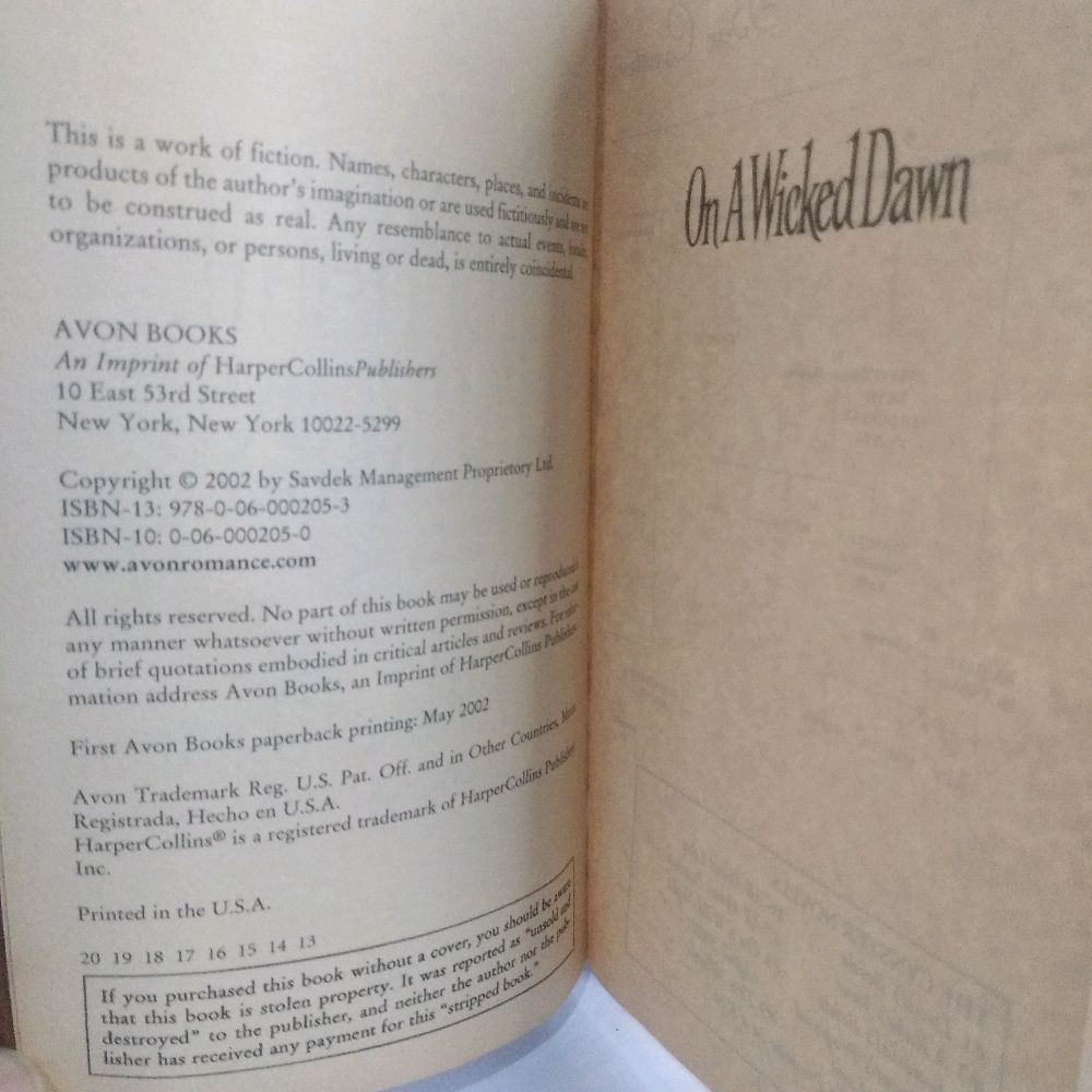 Jual Avon Books - On A Wicked Dawn oleh Stephanie Laurens Seri Cynster ...
