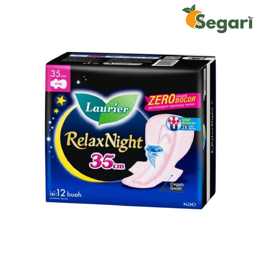 Jual Laurier Pembalut Relax Night Wing 35 cm 12 pcs | Shopee Indonesia