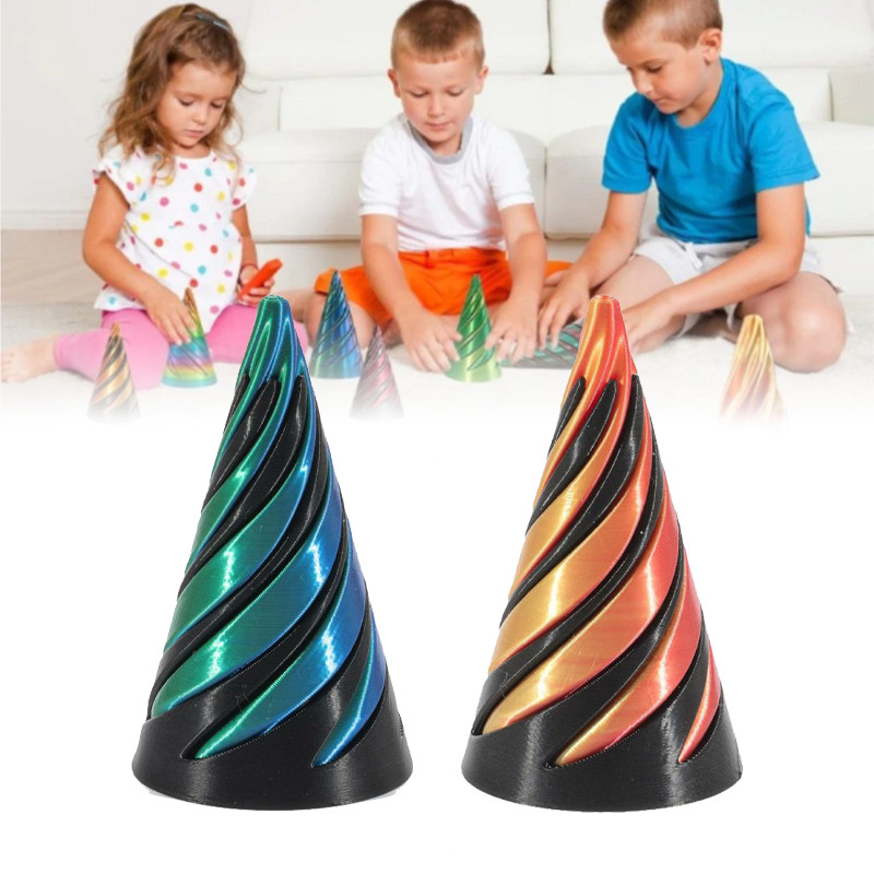 Jual Mini Impossible Pyramid Vortex Passthrough Illusion Fidget Mainan ...