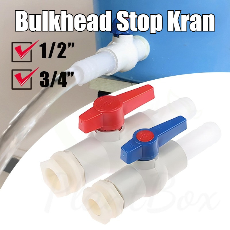 Jual Bulkhead Stop Kran 1/2" 3/4" / Kopling Tandon Air Bulkhead Fitting ...