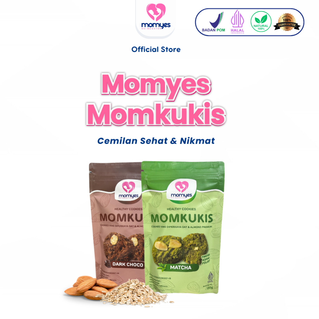 Jual MOMYES Cookies - Cemilan Sehat - Varian Rasa Dark Choco dan Matcha ...