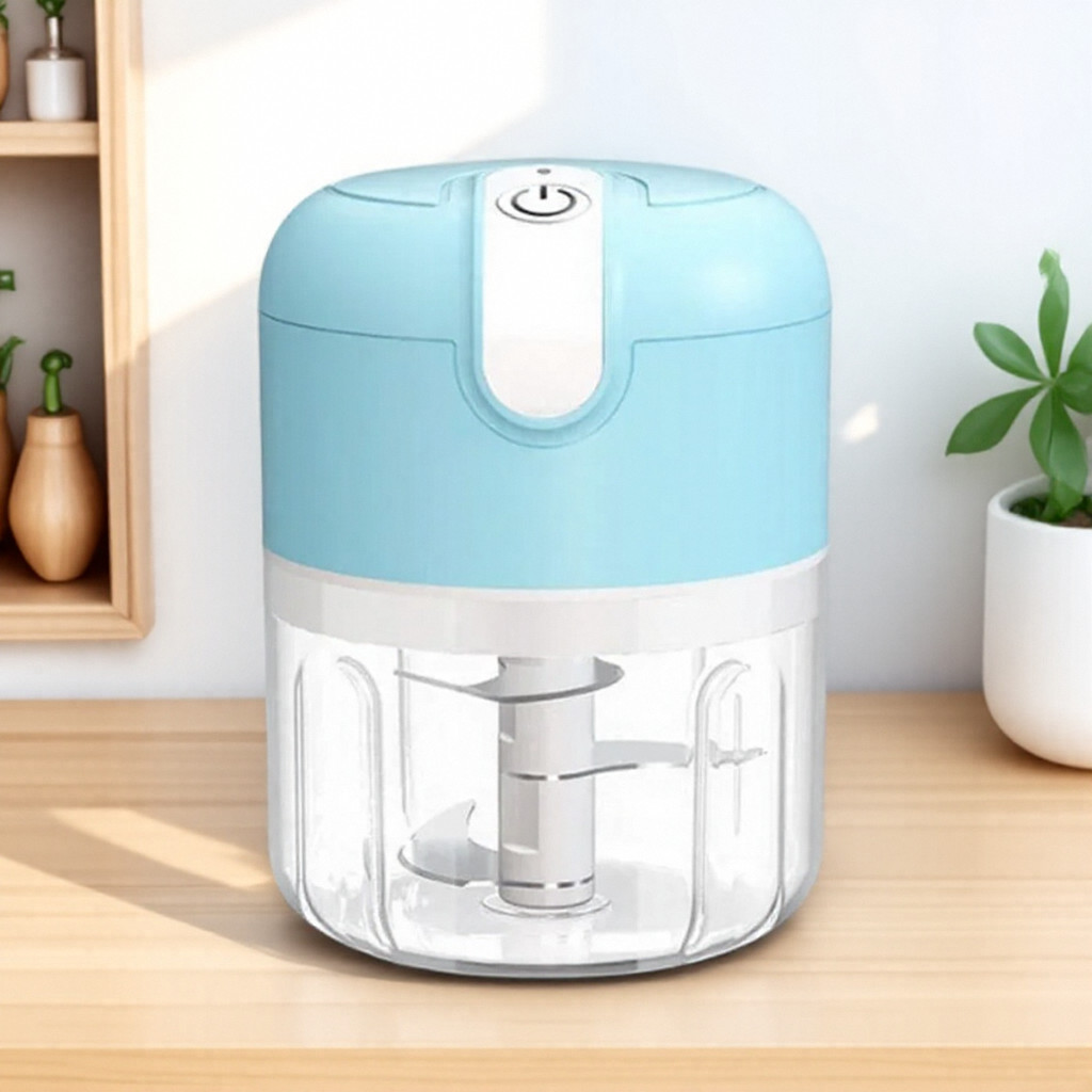 Jual Smart Electric Garlic Chopper 250ml Wireless Mini Masher Press for ...