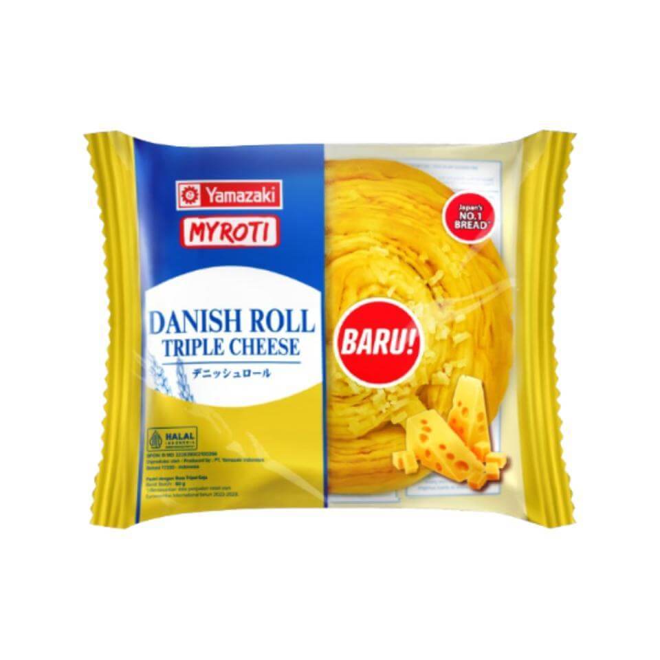 Jual My Roti Roti Danish Roll Triple Cheese 60 gr | Shopee Indonesia
