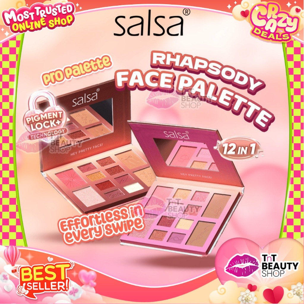 Jual SALSA Rhapsody Face Palette - Palet Eyeshadow Blush On Contour ...
