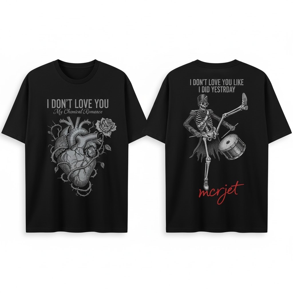 Jual Kaos My Chemical Romance MCR I Don't Love You Skeleton Drummer ...