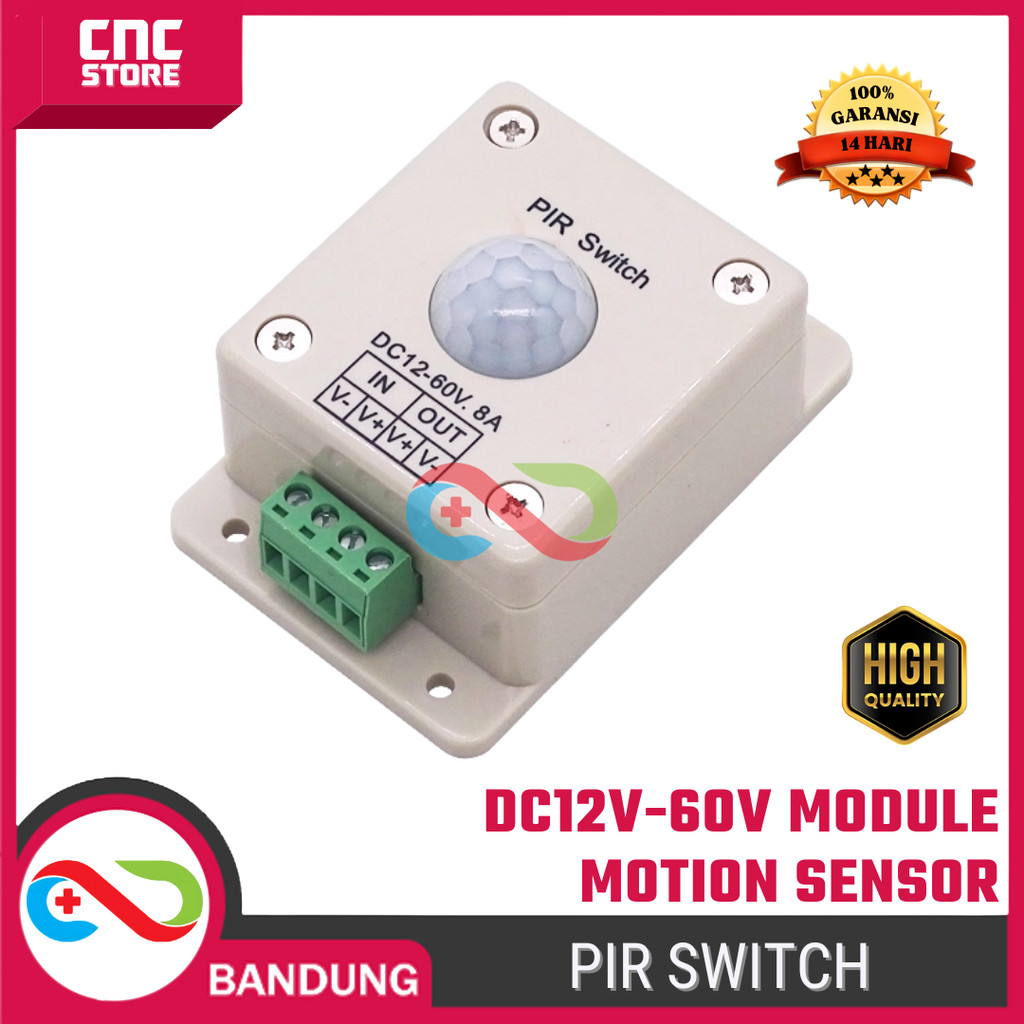 Jual Sensor Gerak PIR 12–60V DC – Motion Detector untuk Lampu Otomatis ...