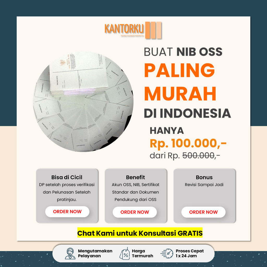 Jual Layanan Jasa Pengurusan NIB, OSS, AHU, untuk Pendaftaran ...
