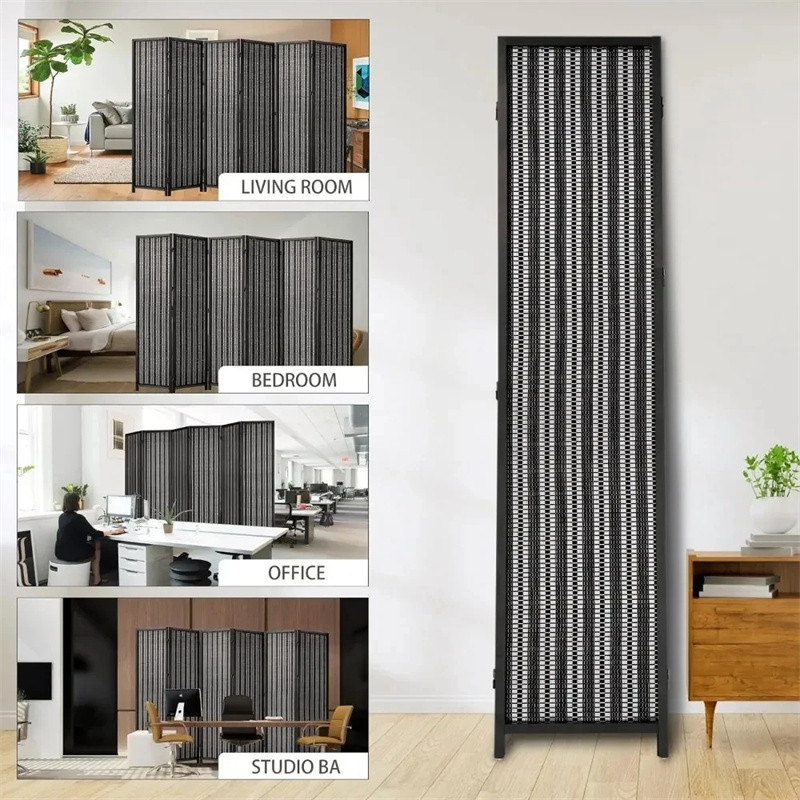 Jual Black Partition Folding Screen Partition Wall Room Dividers and ...