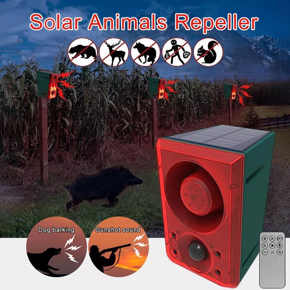 Jual Solar Motion Sensor Alarm Lamp Wild Boar Repeller Infrared Human ...