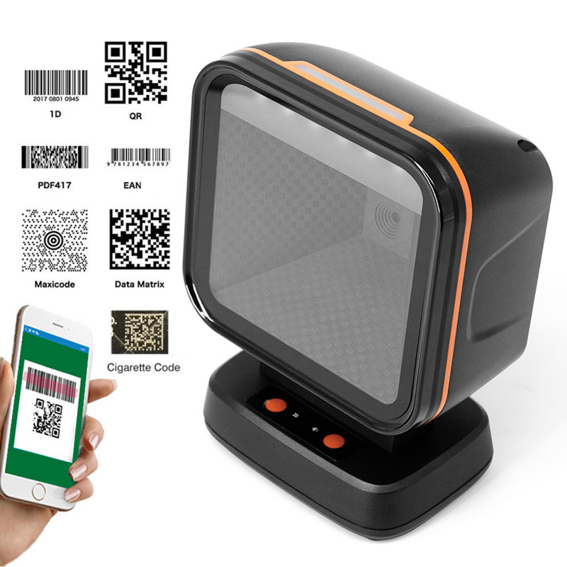 Jual 2D Barcode Scanner Global exposure Desktop Flat Hands-free High ...