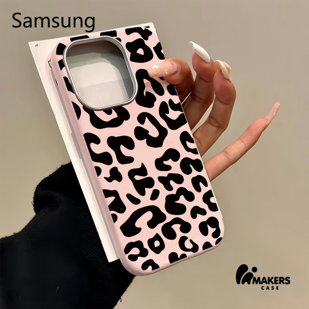 Jual MAKERS CASE black leopard print Advanced plain leather texture ...