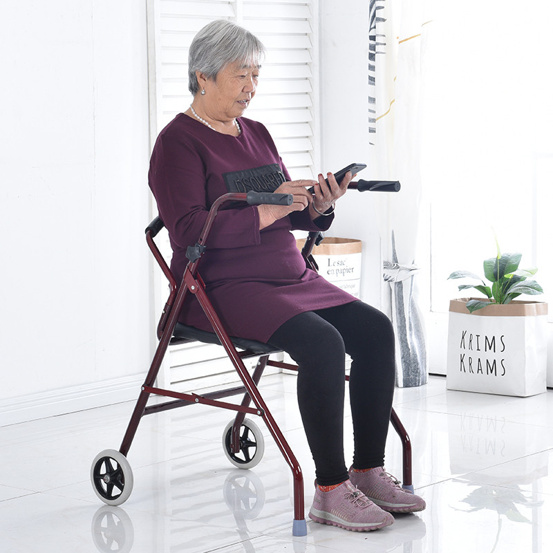 Jual Carbon Steel Walkers for The Elderly Rehabilitation Aid Rollator ...