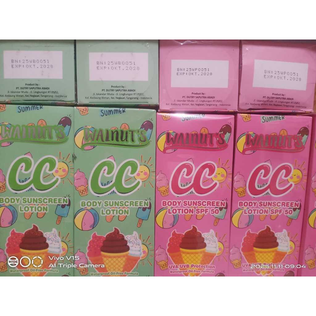 Jual Walnut CC Body Lotion Sunscreen 200ML LOKAL ORI (MADE IN INDONESIA ...