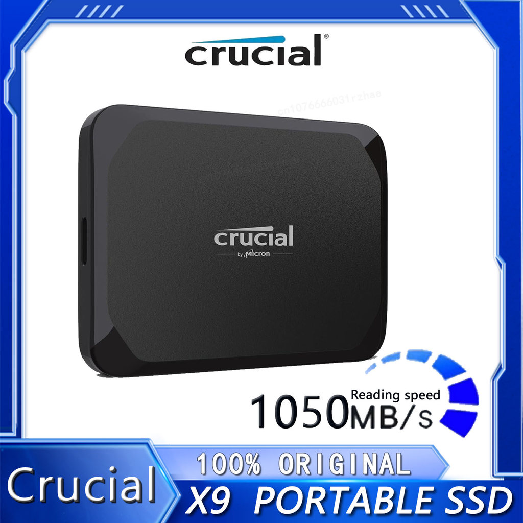 Jual Crucial X9 1TB 2TB Portable SSD Up to 1050MBs USB 32 USBC ...