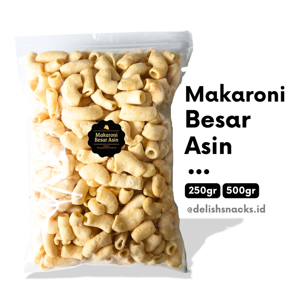 Jual [DELISH SNACKS] Makaroni Besar Asin (Grosir) 250gr 500gr / Snack ...