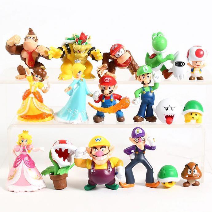 Jual Mario Bros Figure Set isi 18 / Mainan Anak Mario Bros | Shopee ...
