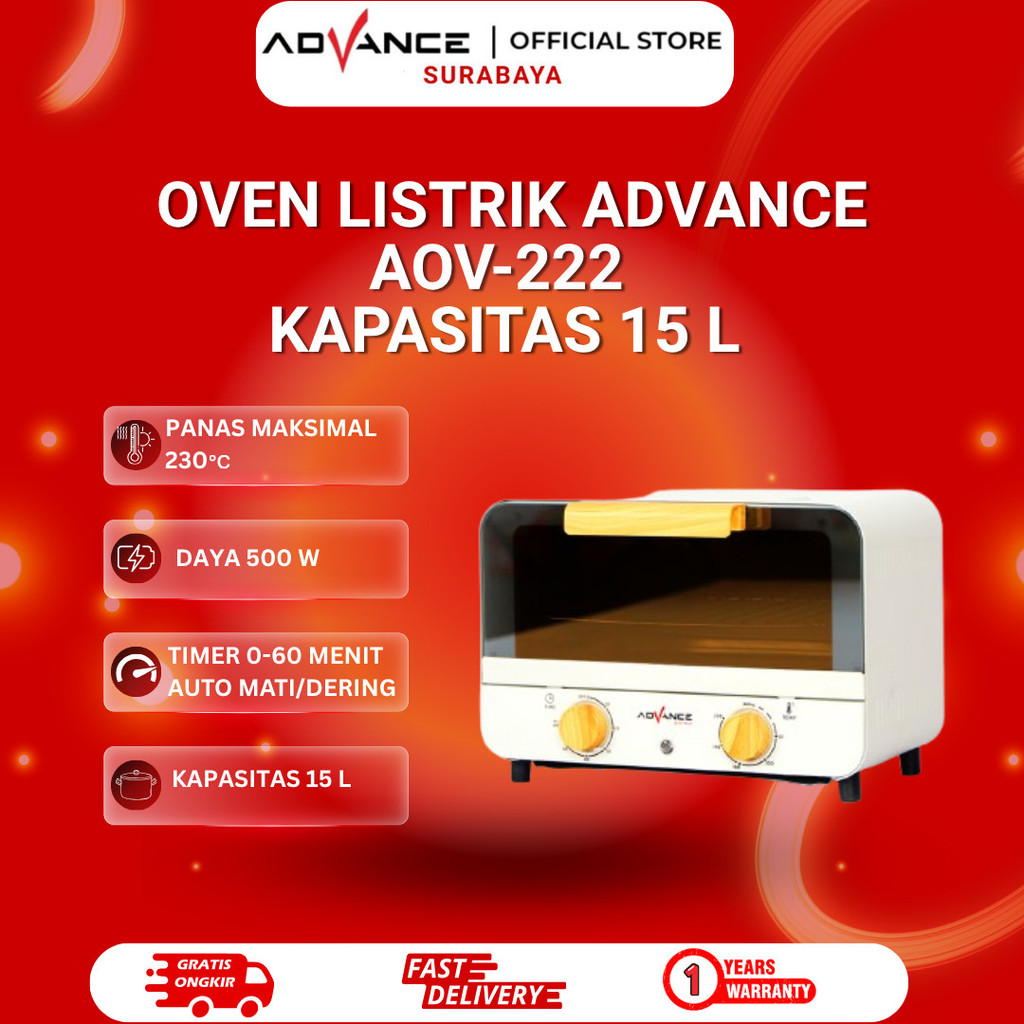 Jual Oven Listrik Advance AOV-222 15L | Shopee Indonesia