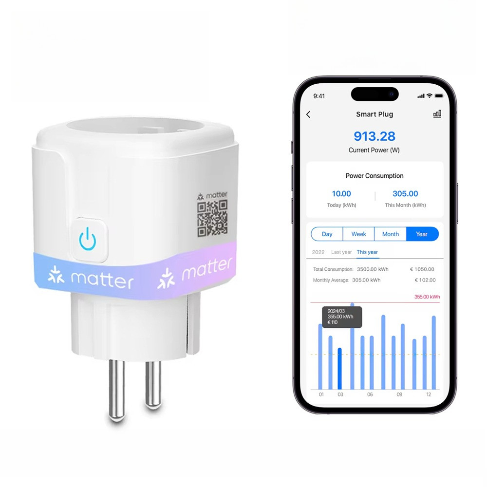 Jual Matter WiFi Apple Homekit Socket OutletSmart Plug Smart Home ...