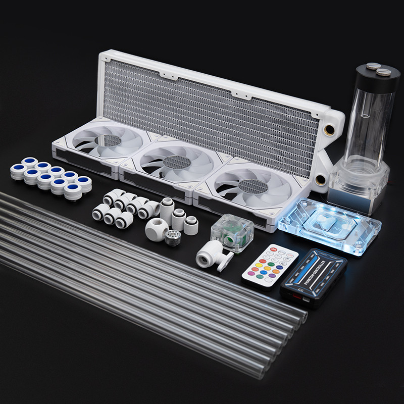Jual Syscooling white color water cooling kit for PC with RGB light ...