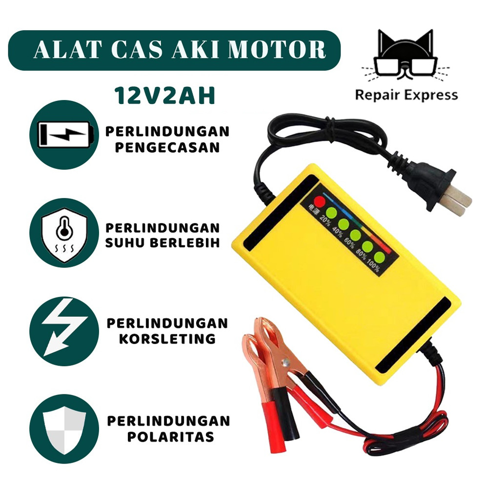Jual Alat Cas Aki Motor Alat Pengisian Daya Aki Motor Intelegent ...