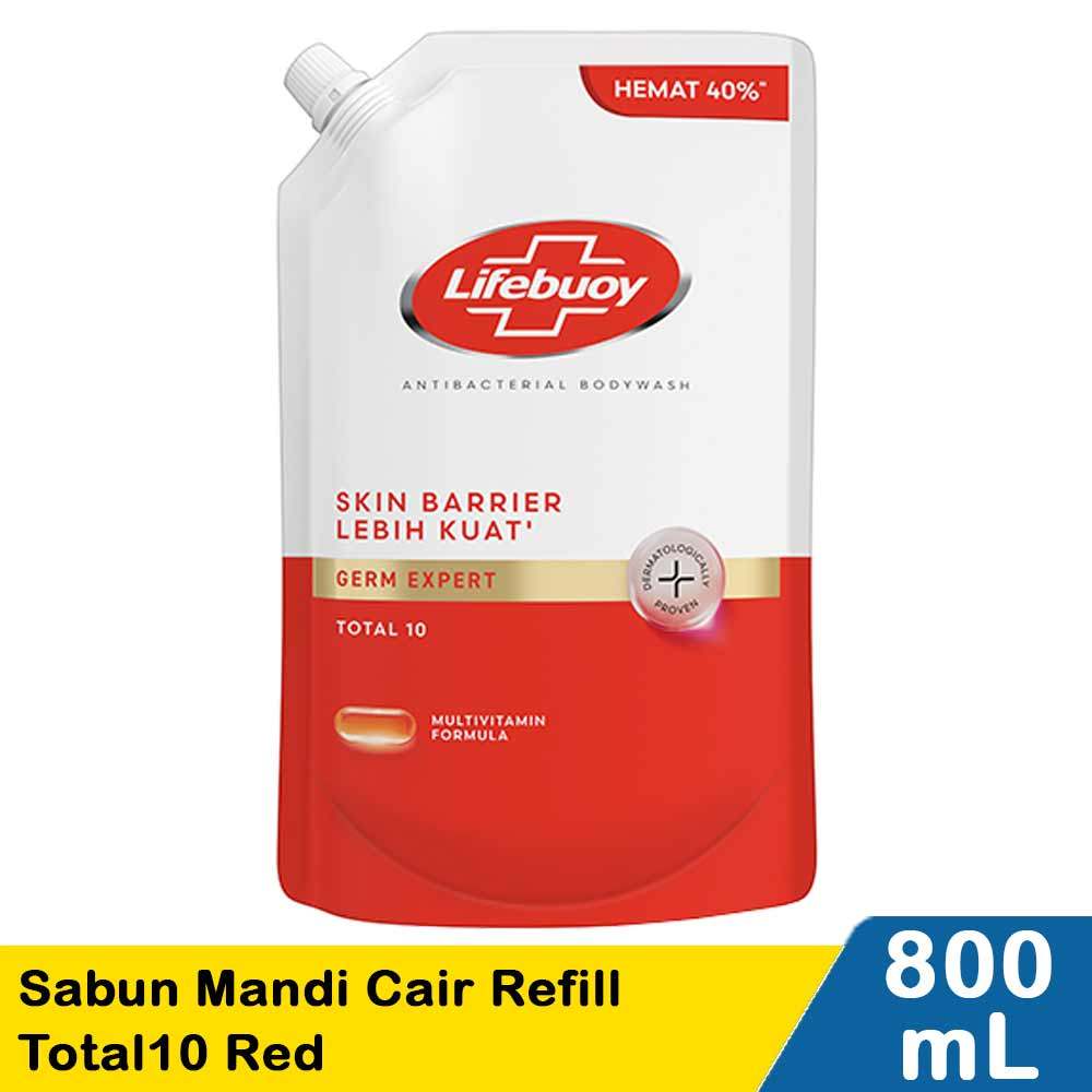 Jual Lifebuoy Sabun Mandi Cair Refill Total10 Red 800mL | Shopee Indonesia
