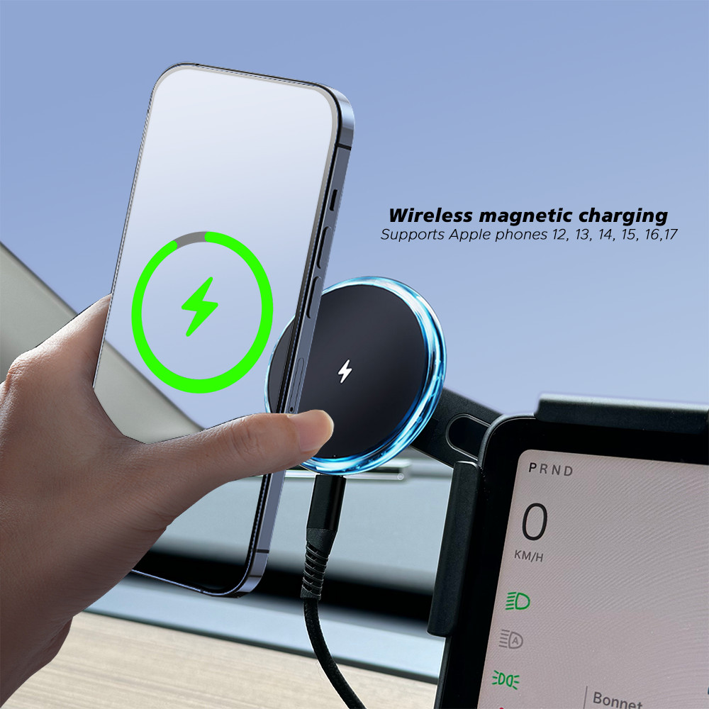 Jual Blue Light Ring Magsafe Magnetic Wireless Charger Phone Holder ...