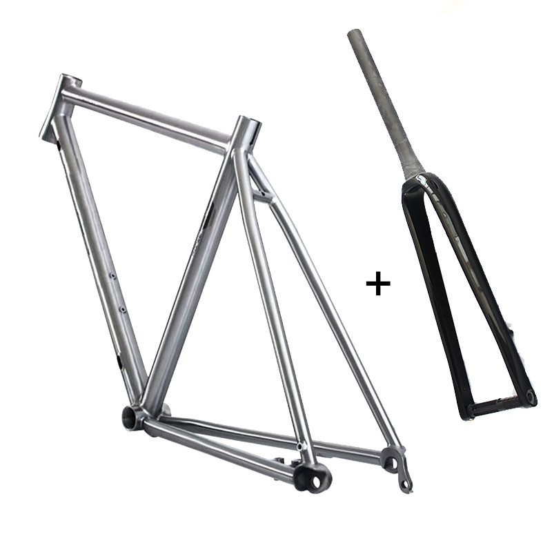 Jual Titanium Alloy Bike Frame Gravel Road Bicycle Frame Set with ...
