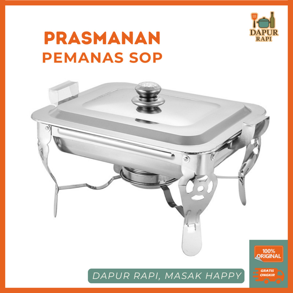 Jual LuxKitchen - Chafing Dish Pemanas Sop Persegi Stainless Steel High ...