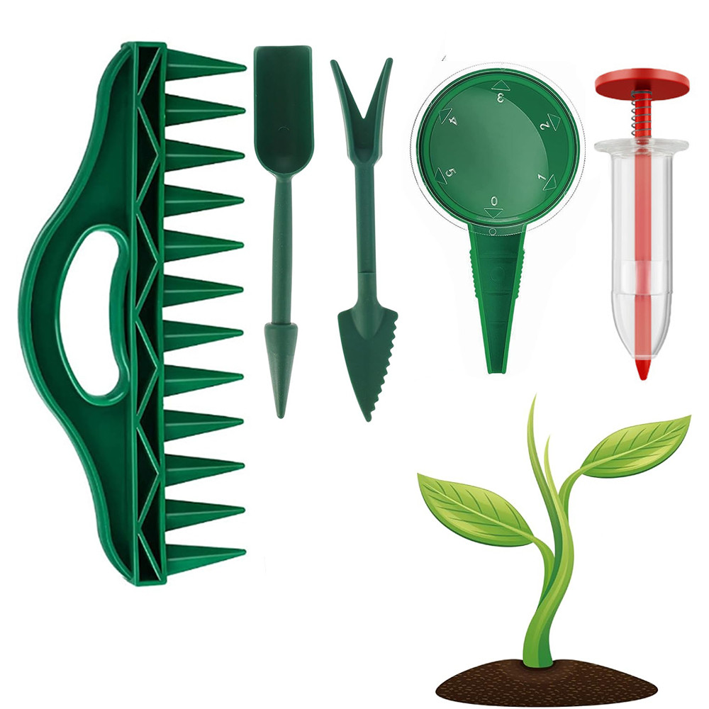 Jual 4PCS Seed Seeder Set Durable Plastic Hand bbler Garden Seeder Tool ...