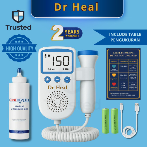 Jual Paket Dopler Detak Jantung Bayi Fetal Doppler 3.0MHz Fetal Doppler ...