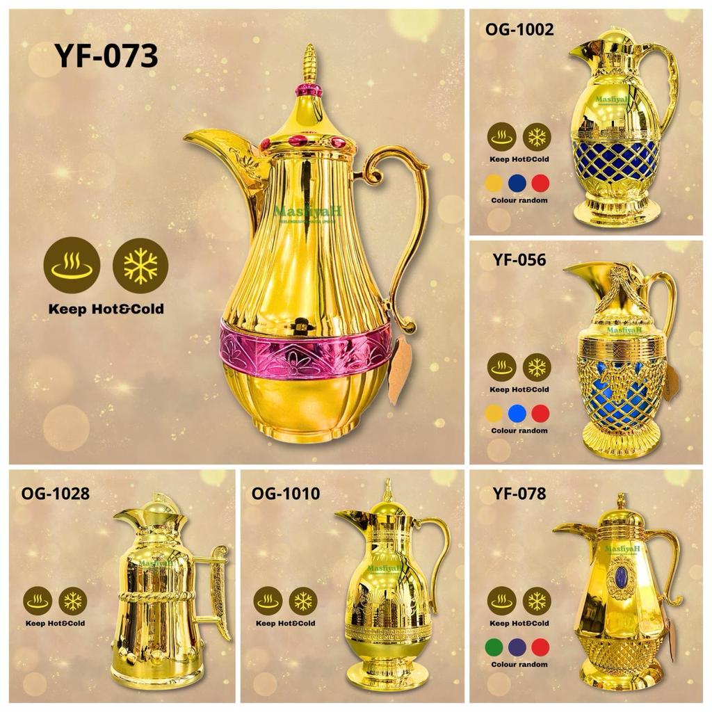 Jual TERMOS GOLD TERMOS ARAB 1LITER TERMOS KACA GOLD VACUM KHAS TIMUR ...