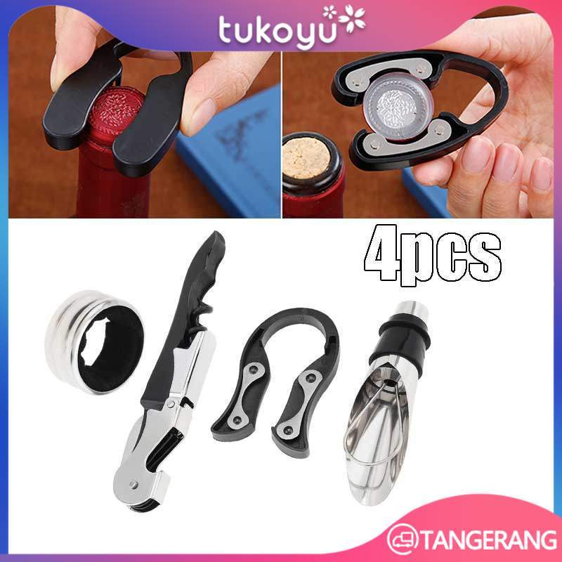Jual Pembuka Botol Wine 4 in 1 Multifungsi Buka Tutup Botol Anggur ...