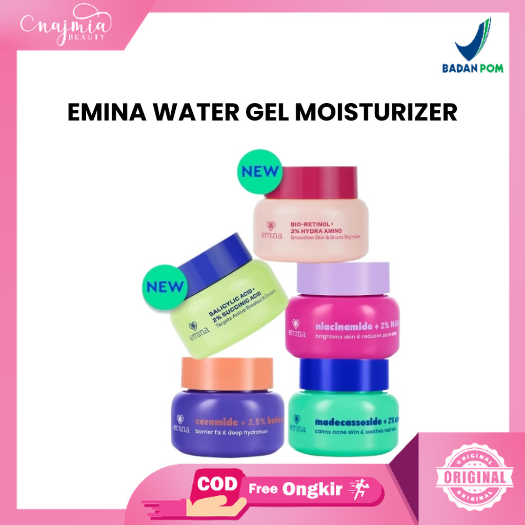 Jual Najmia - Emina Water Gel Moisturizer 30g l Water Gel Calming l ...